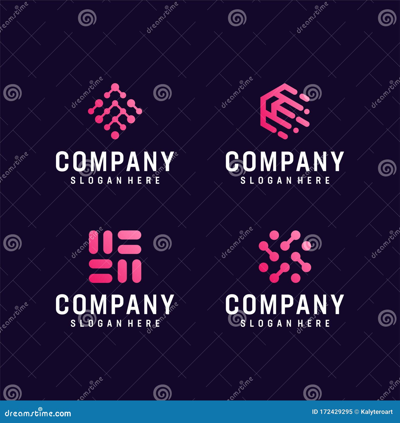 Inspirational Modern Logo Bundle in Light Red Stock Vector ...