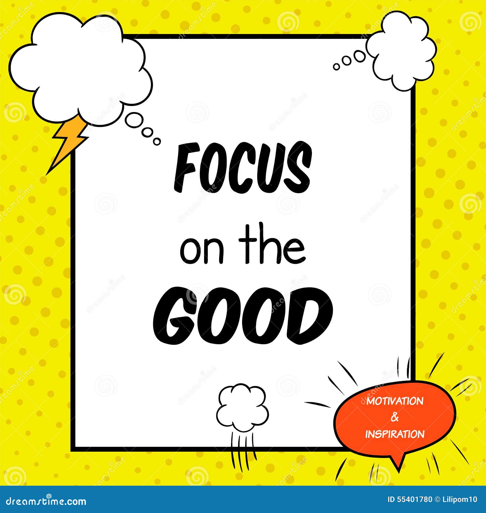 Inspirational and Motivational Quote is Drawn in a Comic Style Stock ...