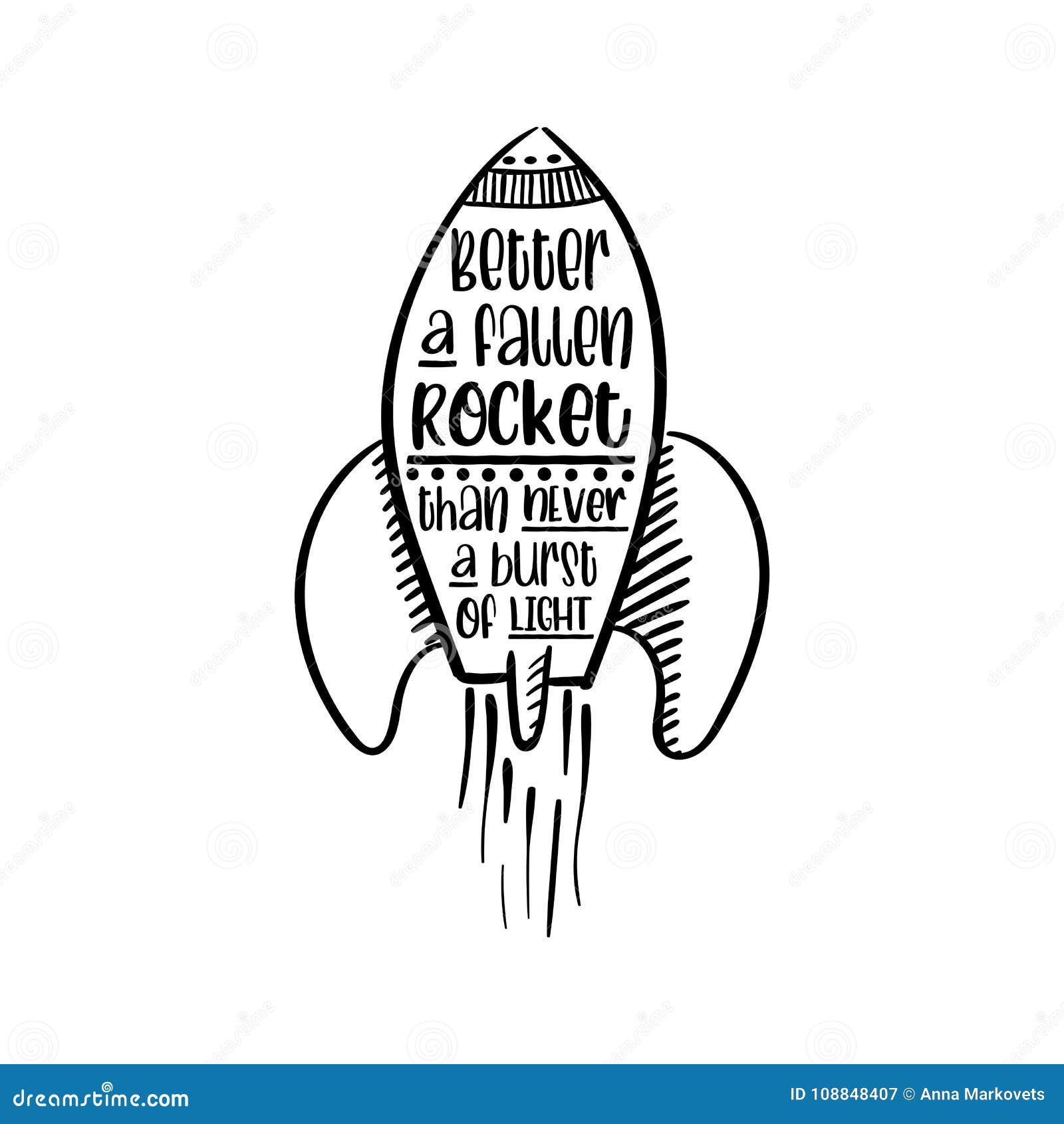 Inspirational and Motivational Quote. Hand Drawn Lettering Script ...