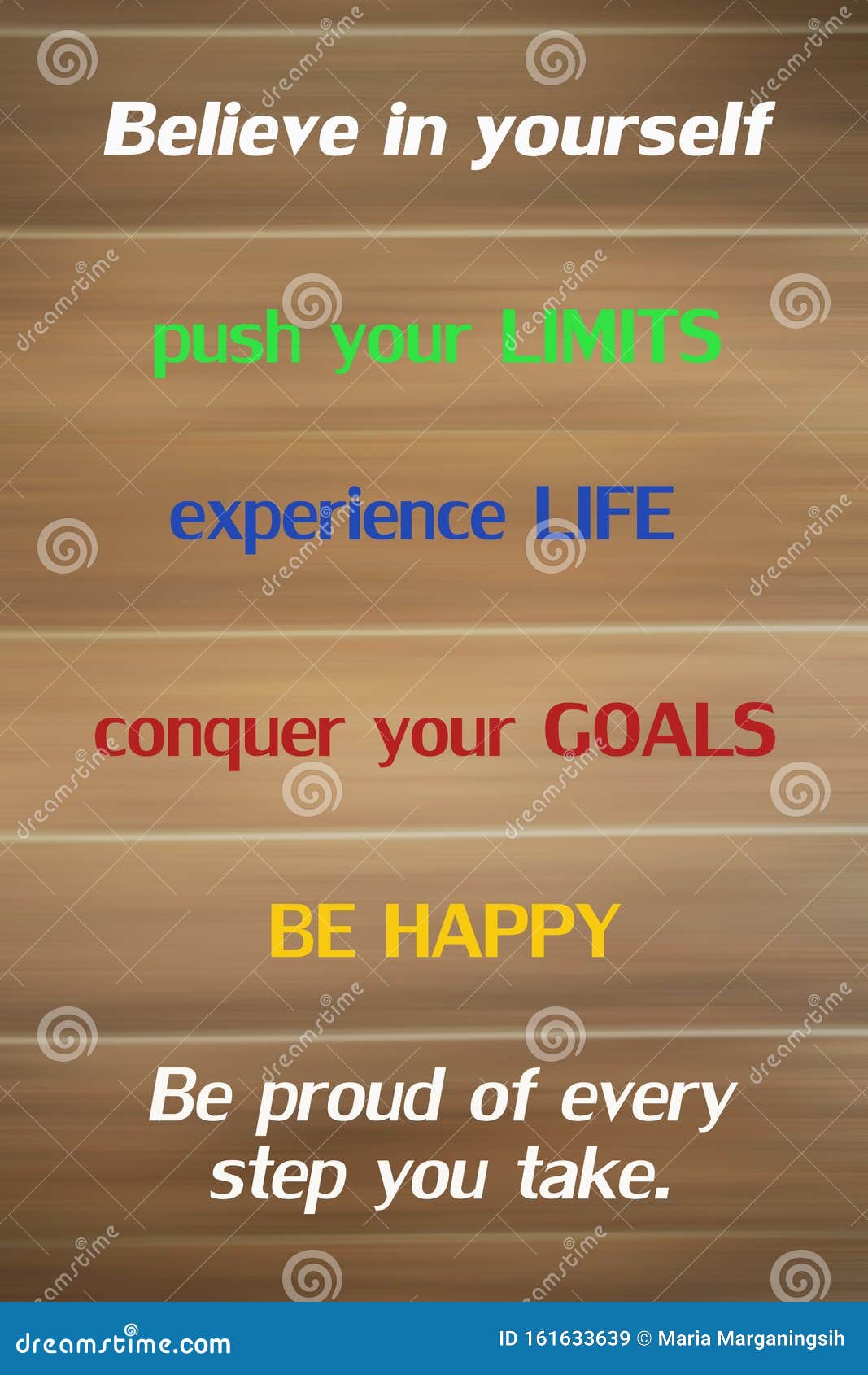 Inspirational Motivational Words Believe In Yourself Push Your