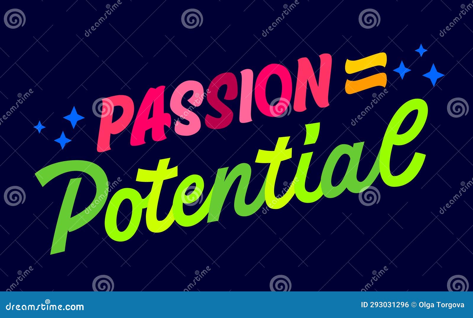 Inspirational Phrase in Bright, Vibrant Hues on a Dark Background ...