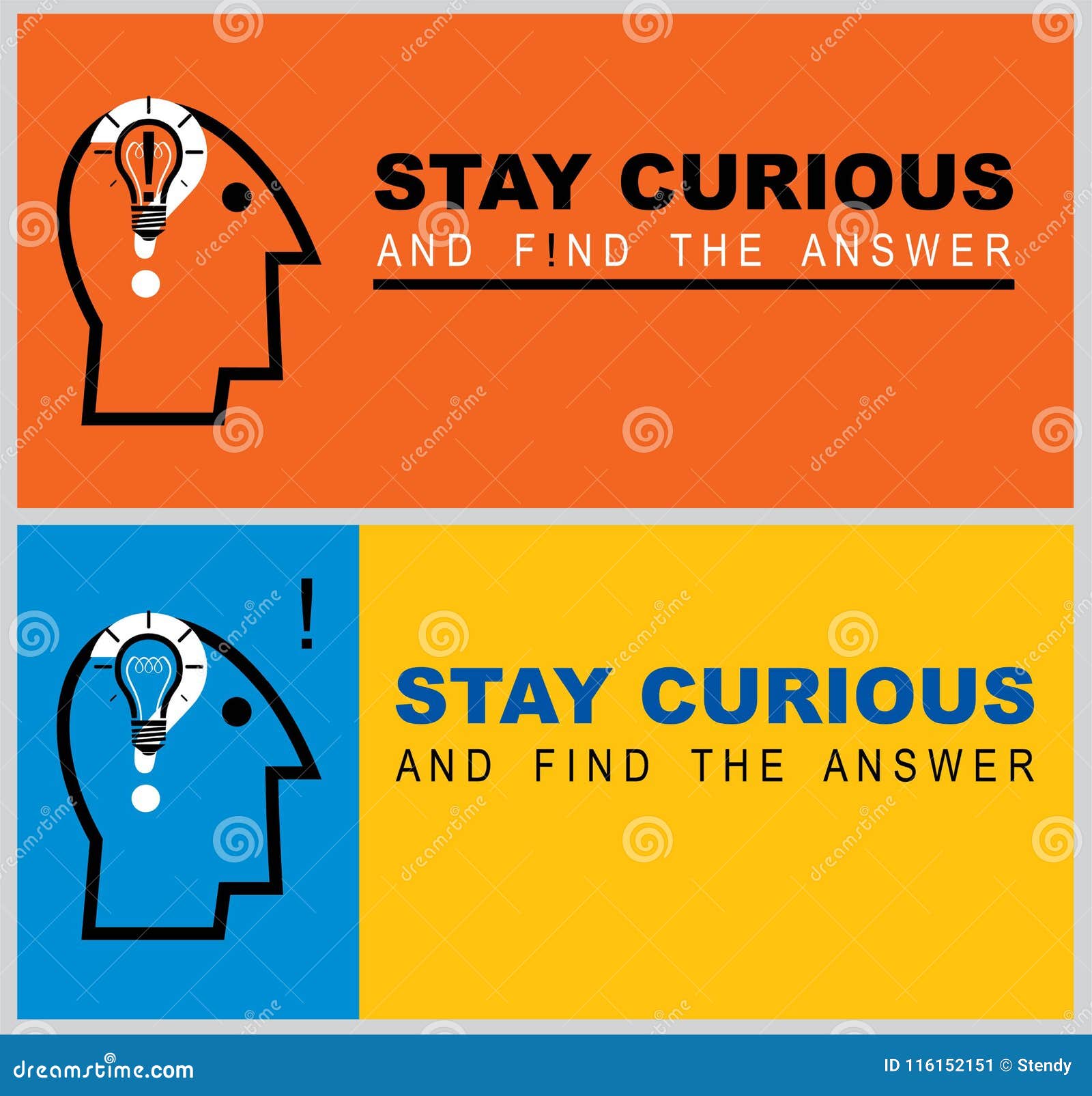 Stay Curious and Find the Answer Stock Vector - Illustration of vector ...