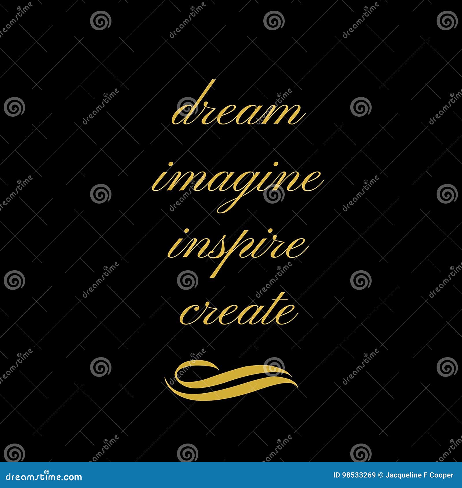 Dream, Imagine, Believe, Vector. Wording Design, Lettering ...