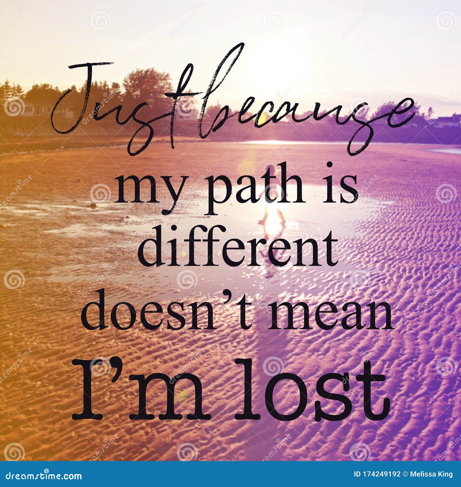 Inspirational Quote - Just because My Path is Different Doesn`t Mean I ...
