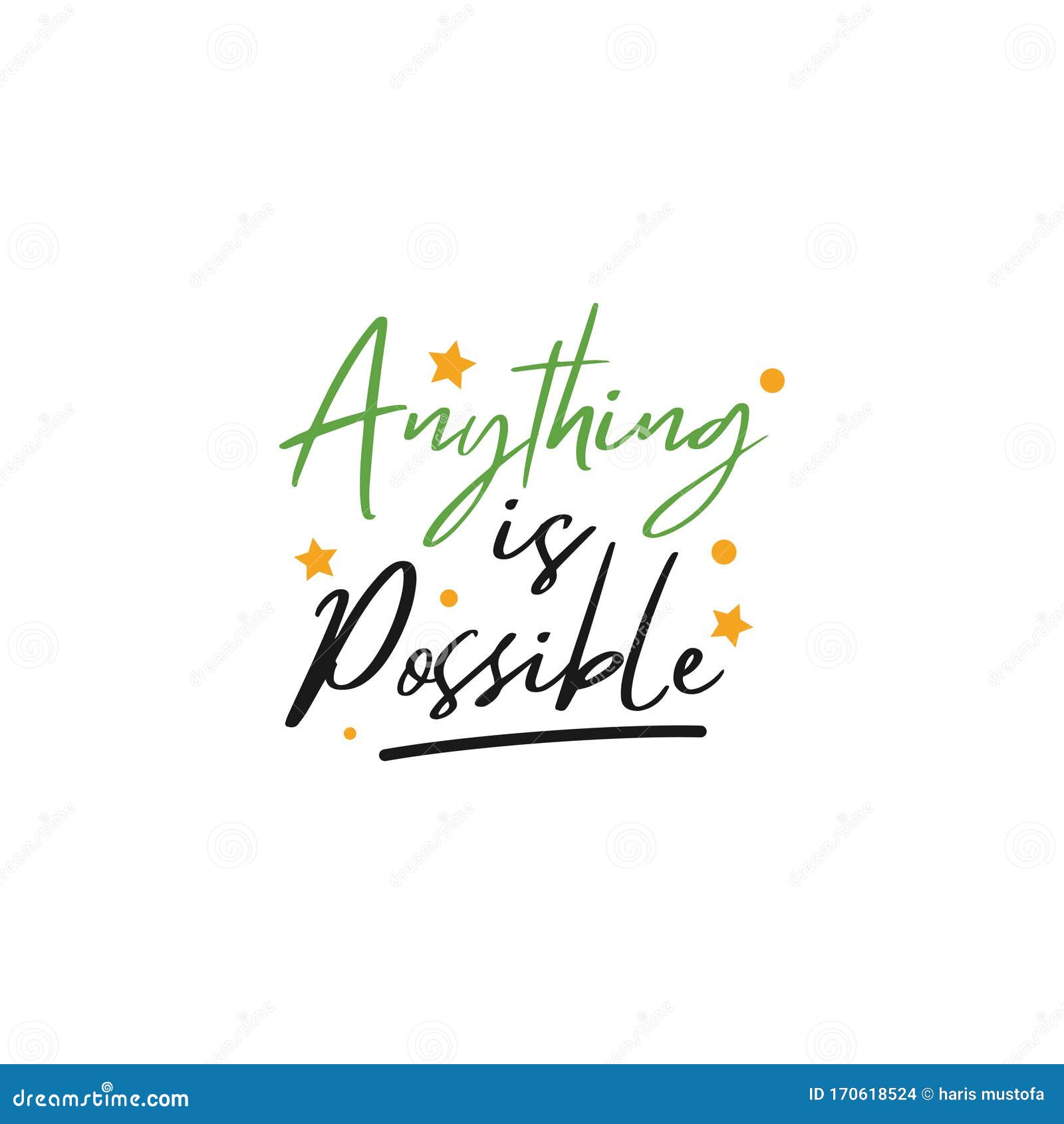 Inspirational Quote Lettering Typography Stock Vector - Illustration of ...