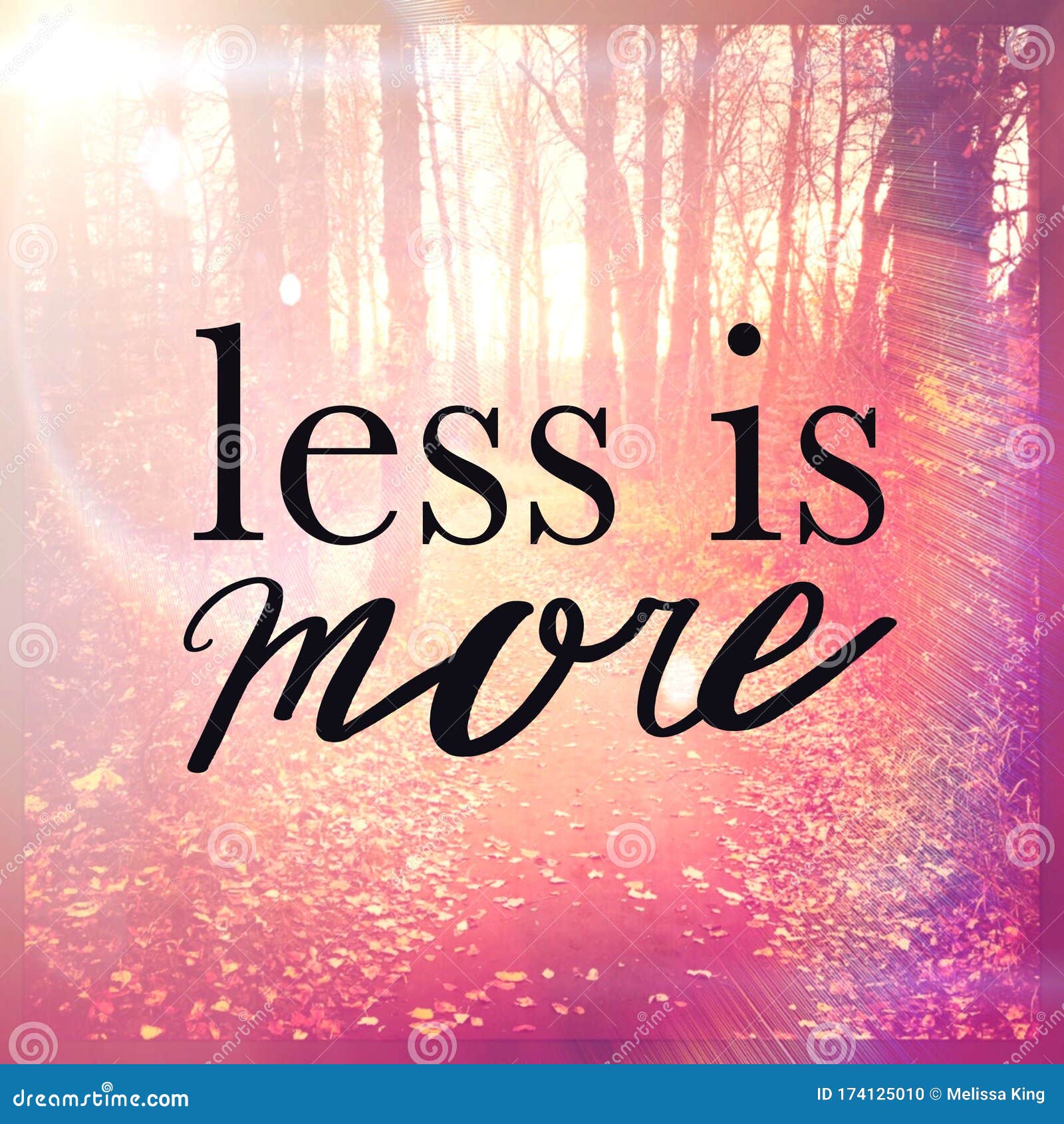 Inspirational Quote - less is More Stock Illustration - Illustration of ...