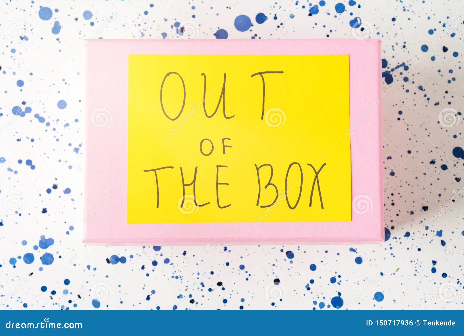 Inspirational Quote. Out of the Box Stock Photo - Image of strategy ...