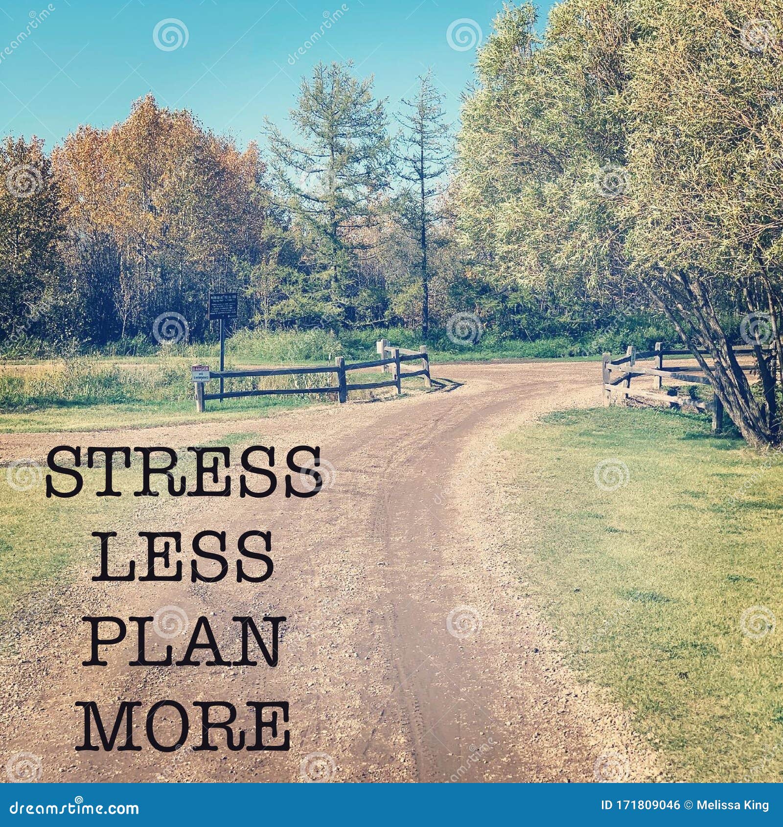 Inspirational Quote - Stress less Plan More with Road Stock Photo ...