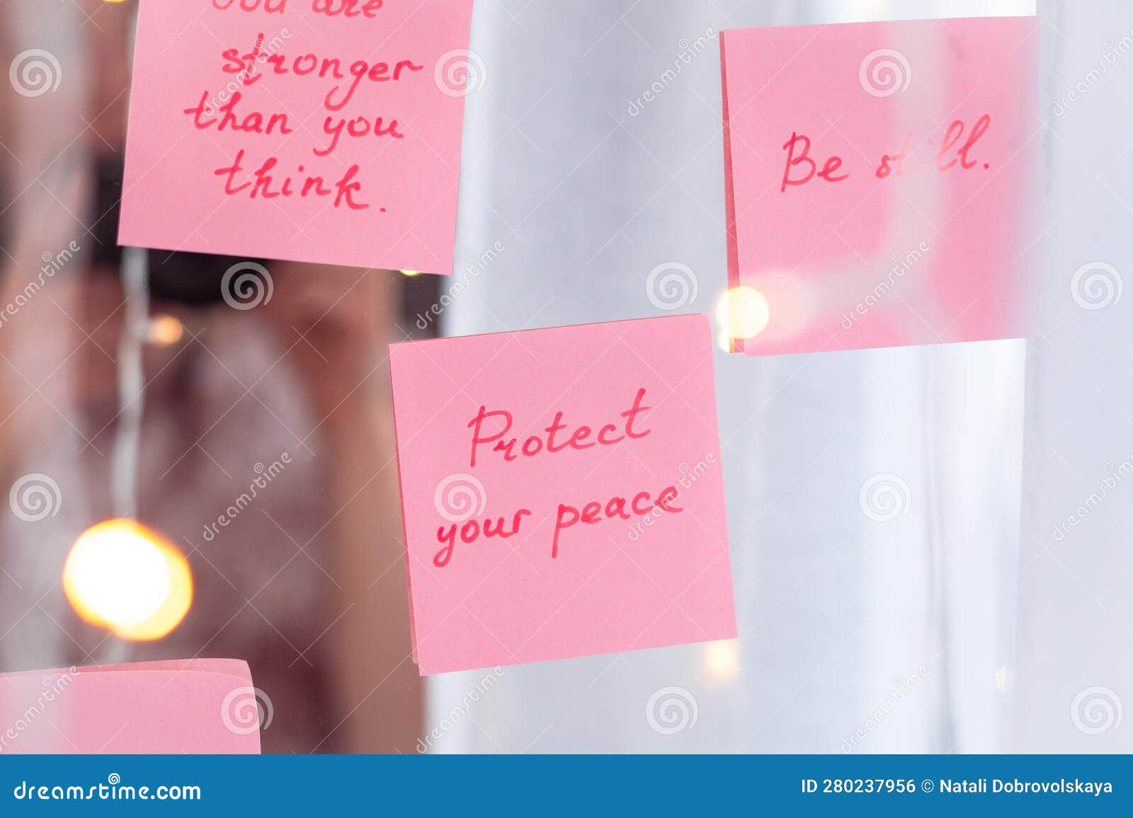 Inspirational Quotes on Pink Sticker on the Mirror,handwriting Text ...