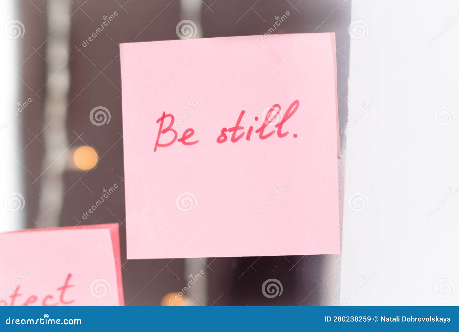 Inspirational Quotes on Pink Sticker on the Mirror,handwriting Text ...