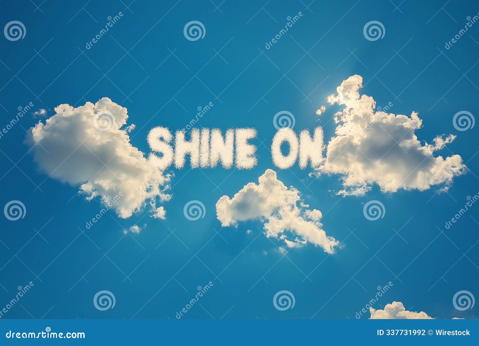 Inspirational Shine on Message in the Sky with Clouds. Stock ...
