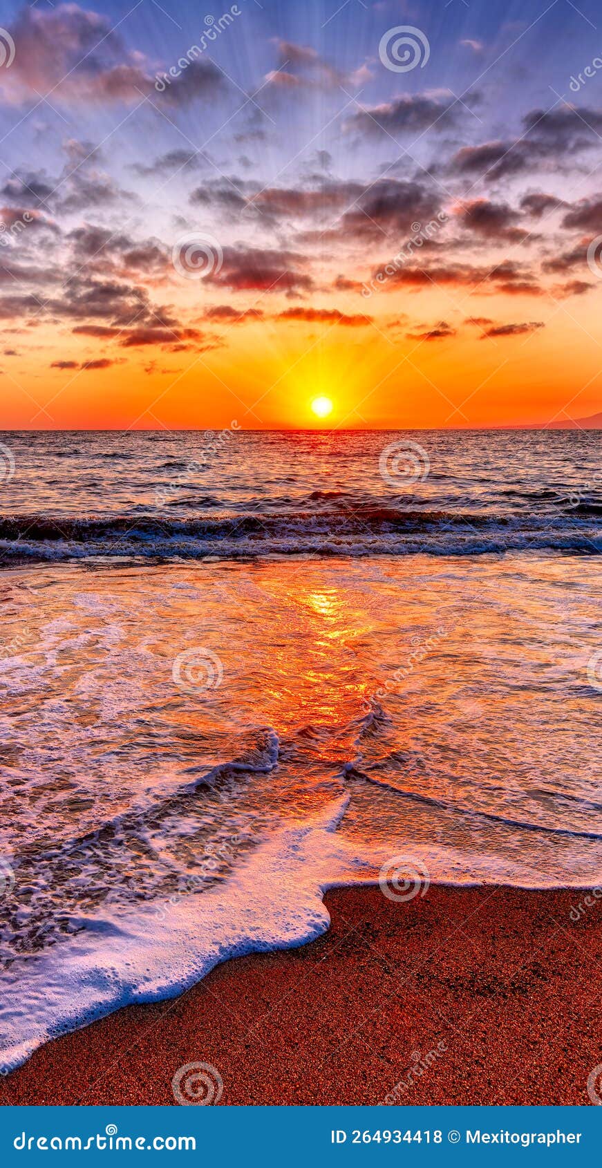 Inspirational Sunset Sun Rays Colorful Uplifting Skyscraper Vertical ...