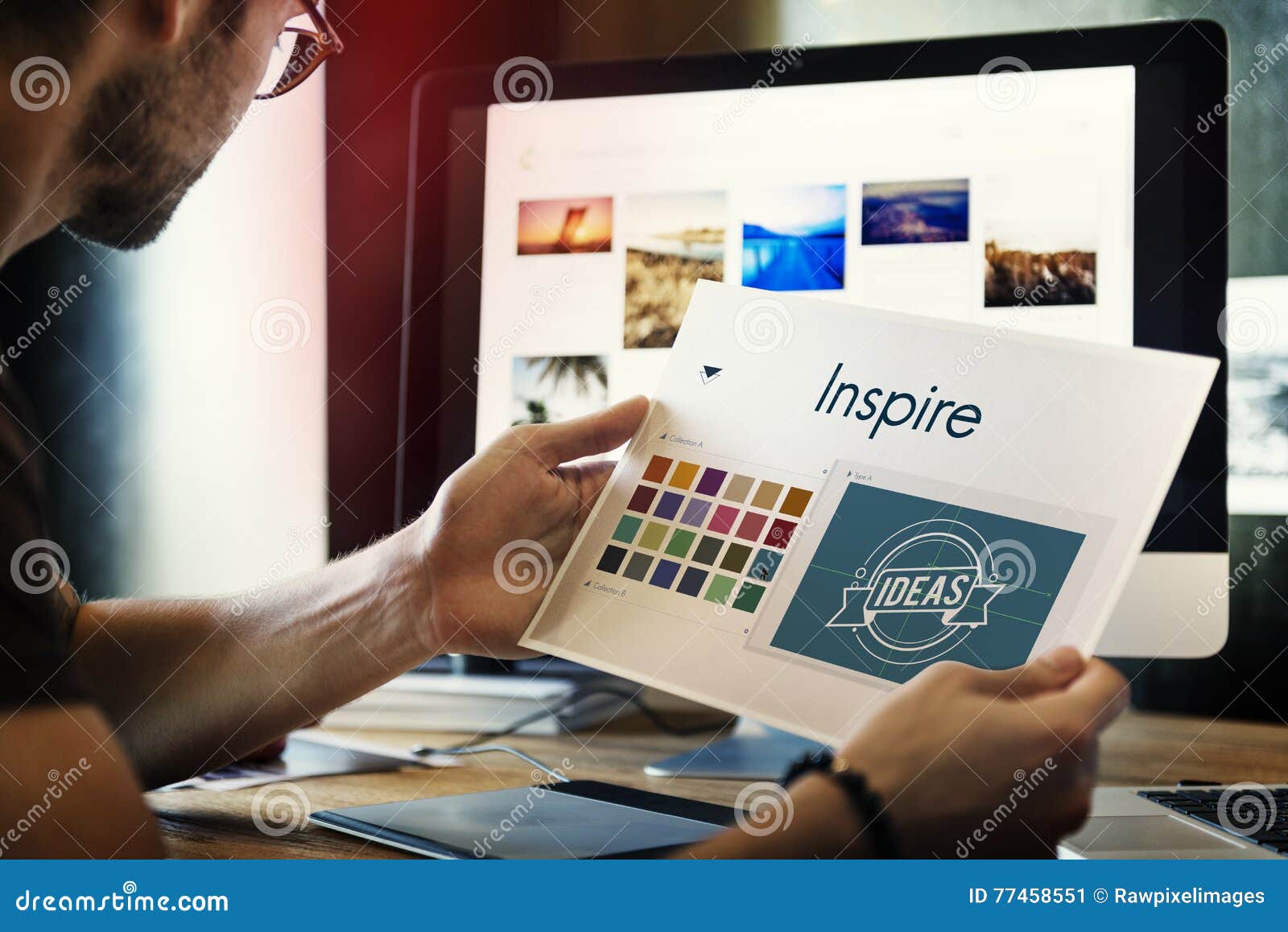 Inspire Be Creative Design Logo Concept Stock Image - Image of designer ...