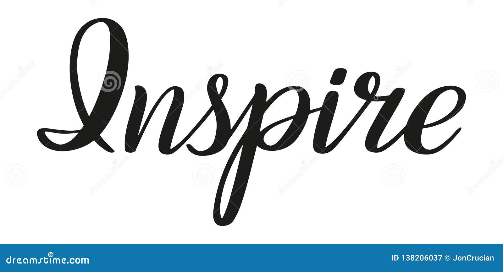 The Word Inspire In Cursive