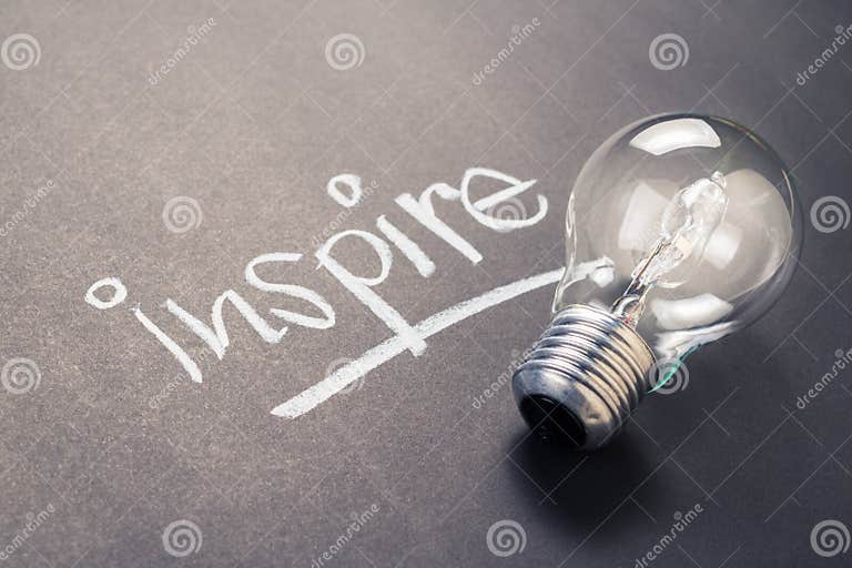 Inspire Bulb stock image. Image of motif, idea, handwriting - 72392113