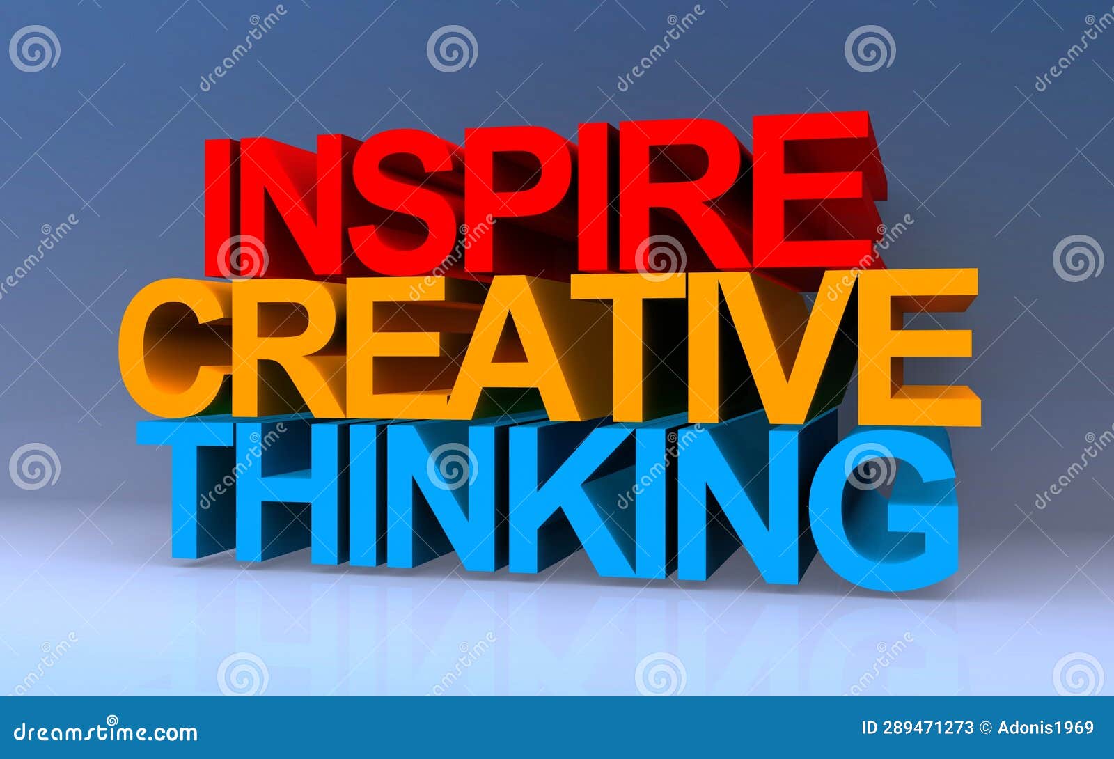 Inspire Creative Thinking on Blue Stock Image - Image of innovation ...