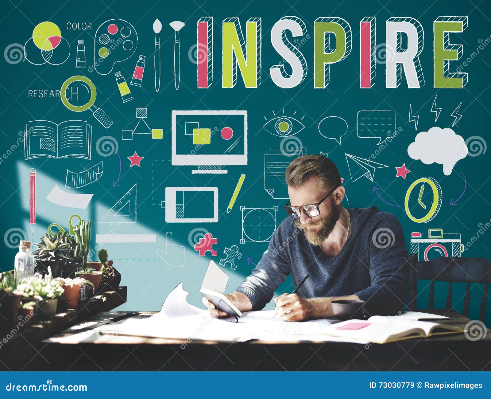 Inspire Creativity Aspiration Inspiration Concept Stock Image - Image ...