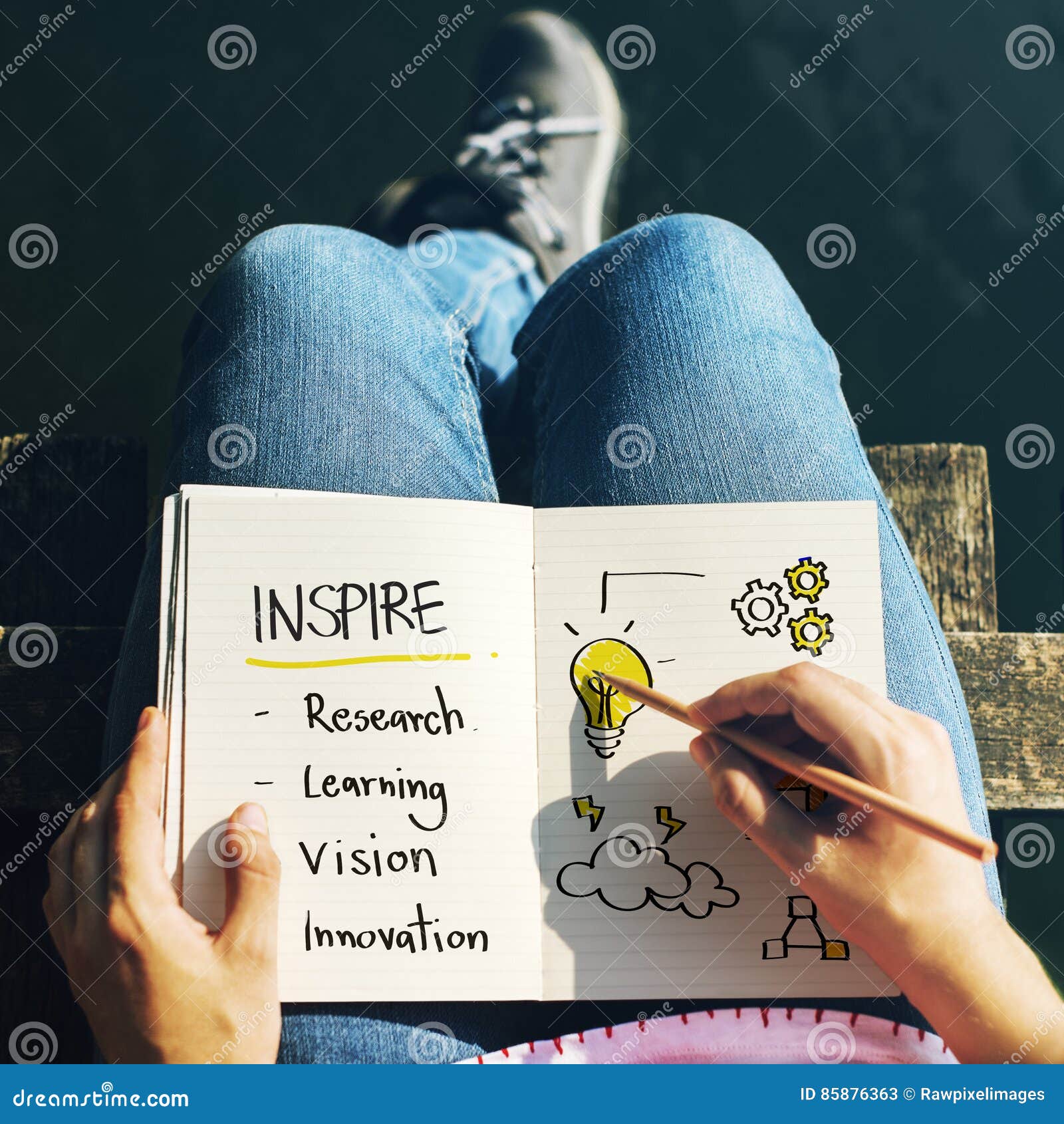 Inspire Education Learn Diagram Concept Stock Image - Image of hands ...