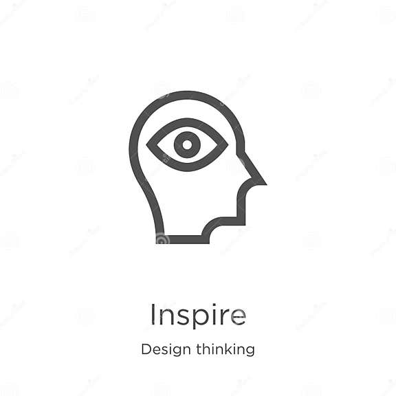 Inspire Icon Vector from Design Thinking Collection. Thin Line Inspire ...