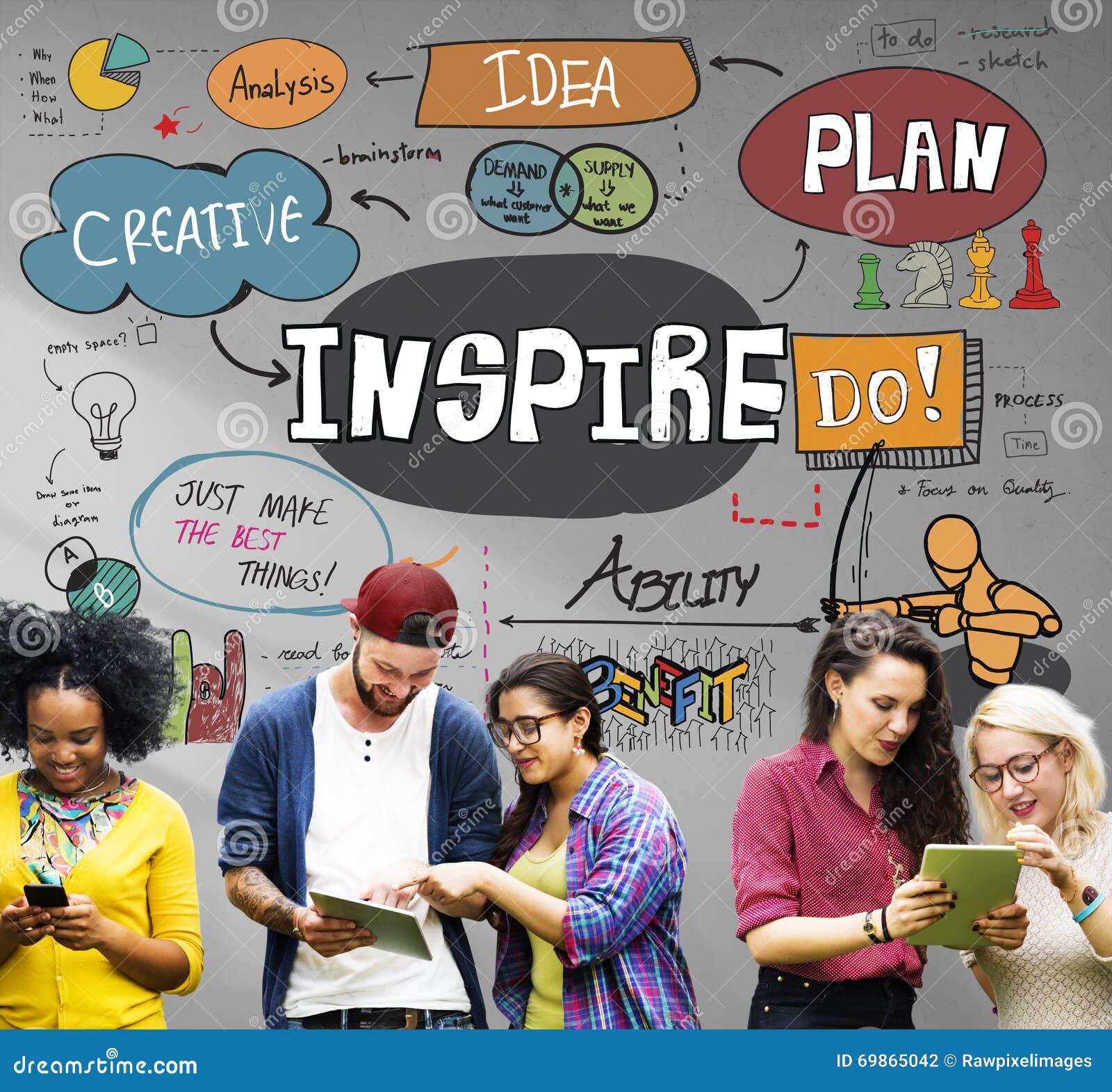 Inspire Inspiration Creative Motivate Imagination Concept Stock Photo ...