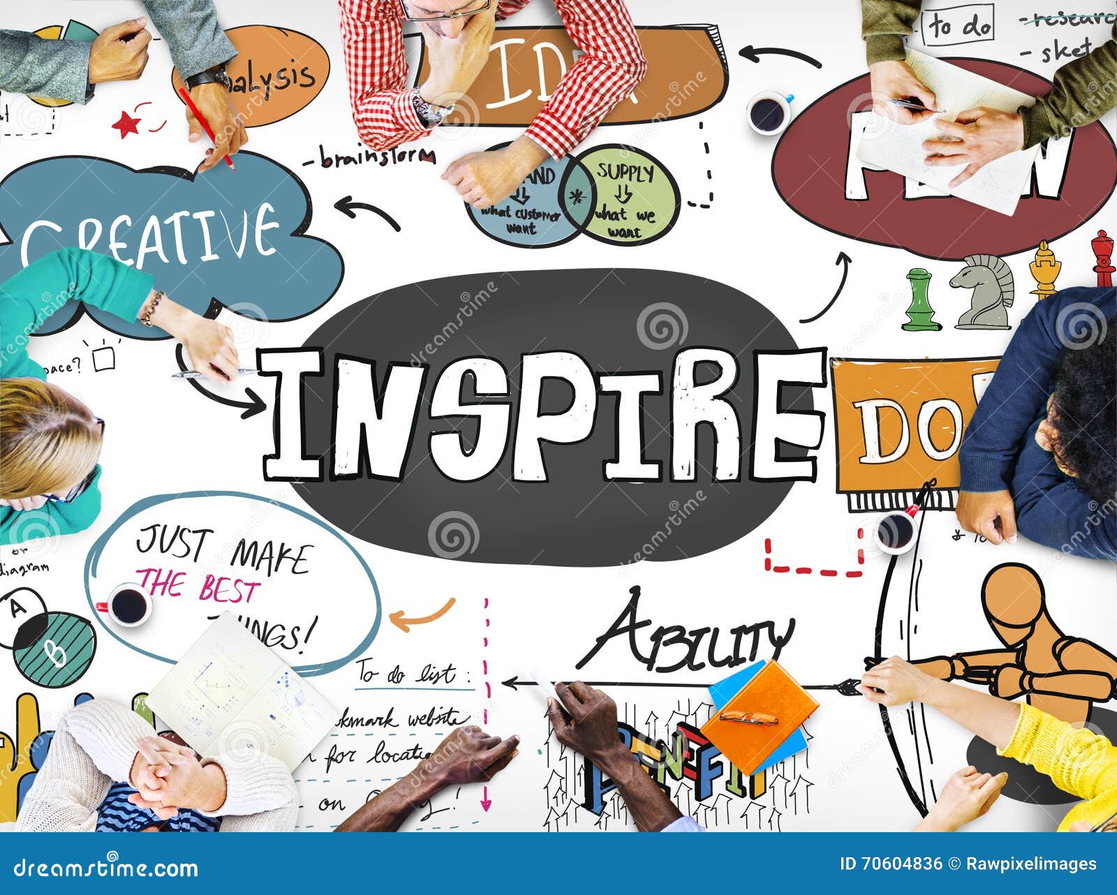 Inspire Inspiration Creative Motivate Imagination Concept Stock Photo ...