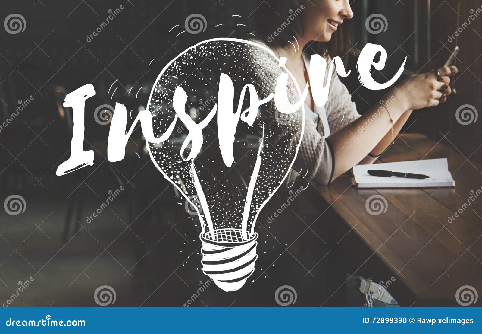 Inspire Inspiration Motivation Creative Creativity Concept Stock Photo ...