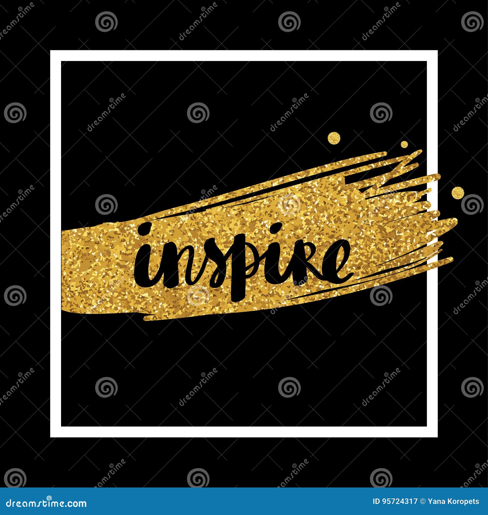 Inspire lettering card stock vector. Illustration of communication ...
