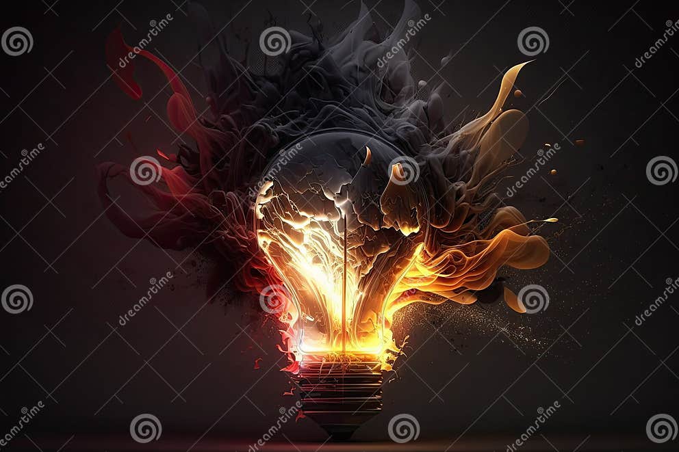 Inspired Conception. the Idea and Innovation Concept Stock Illustration ...