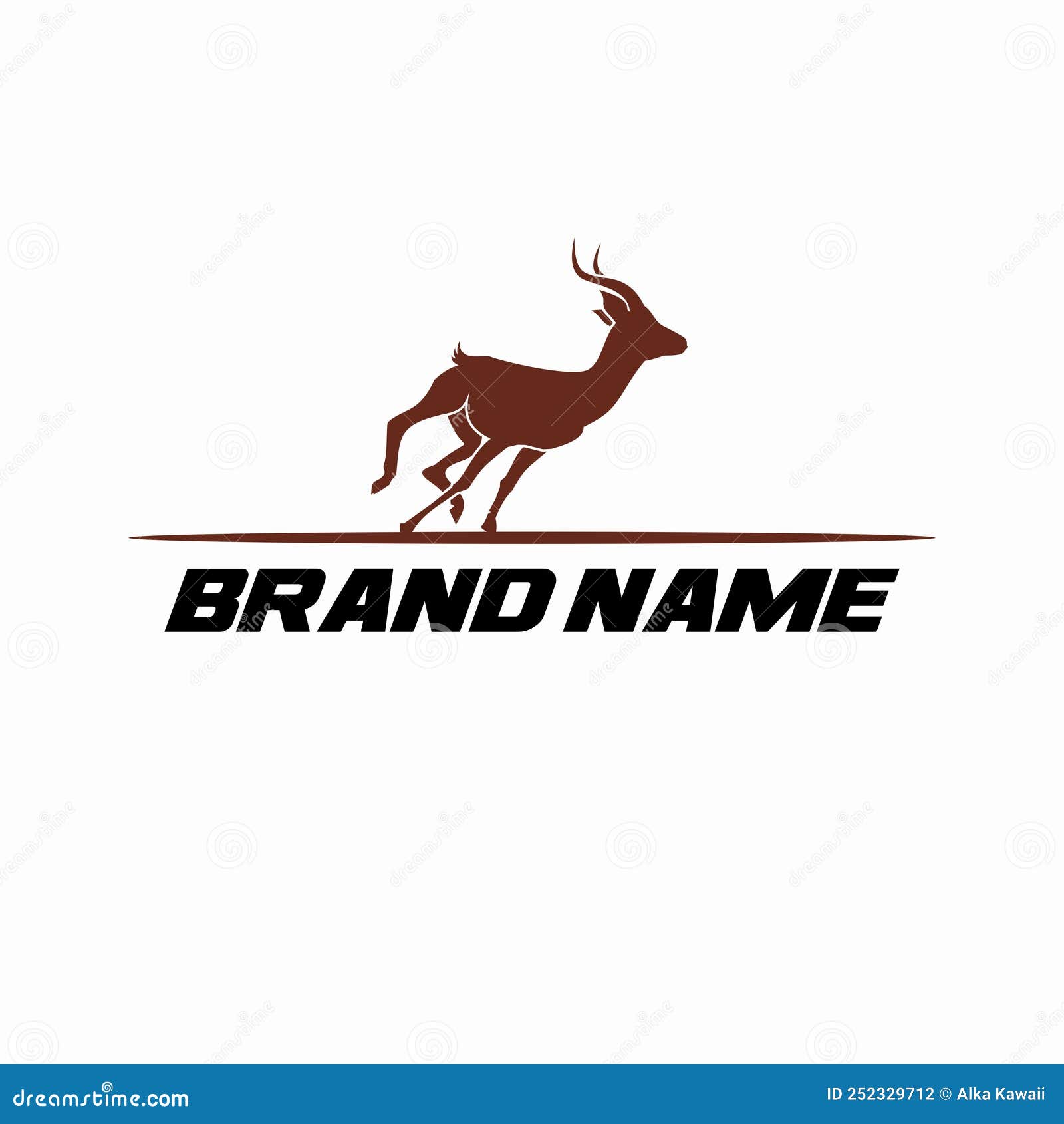 Run Deer Logo stock vector. Illustration of deer, inspired - 252329712
