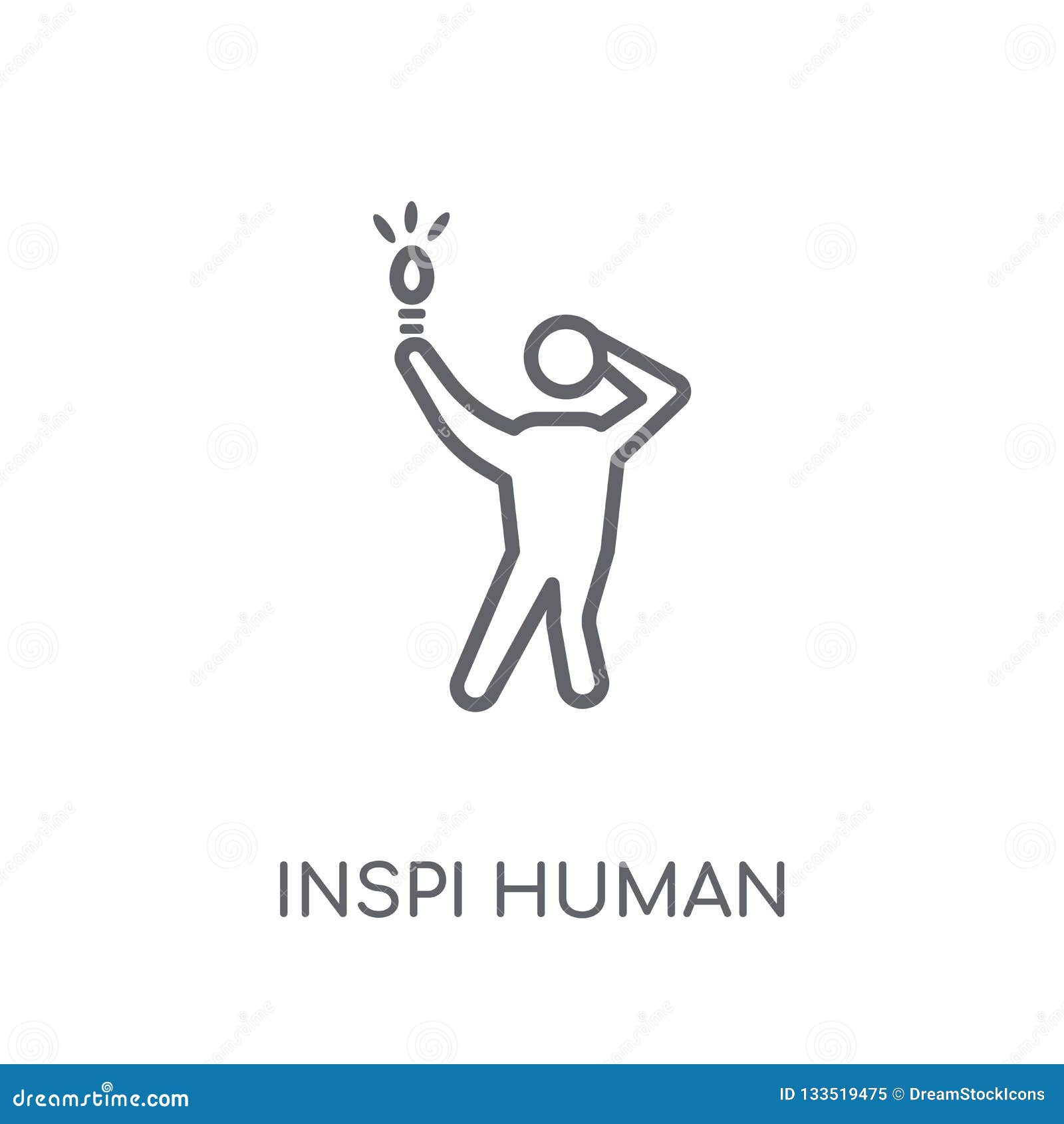 Inspired Human Linear Icon. Modern Outline Inspired Human Logo C Stock ...