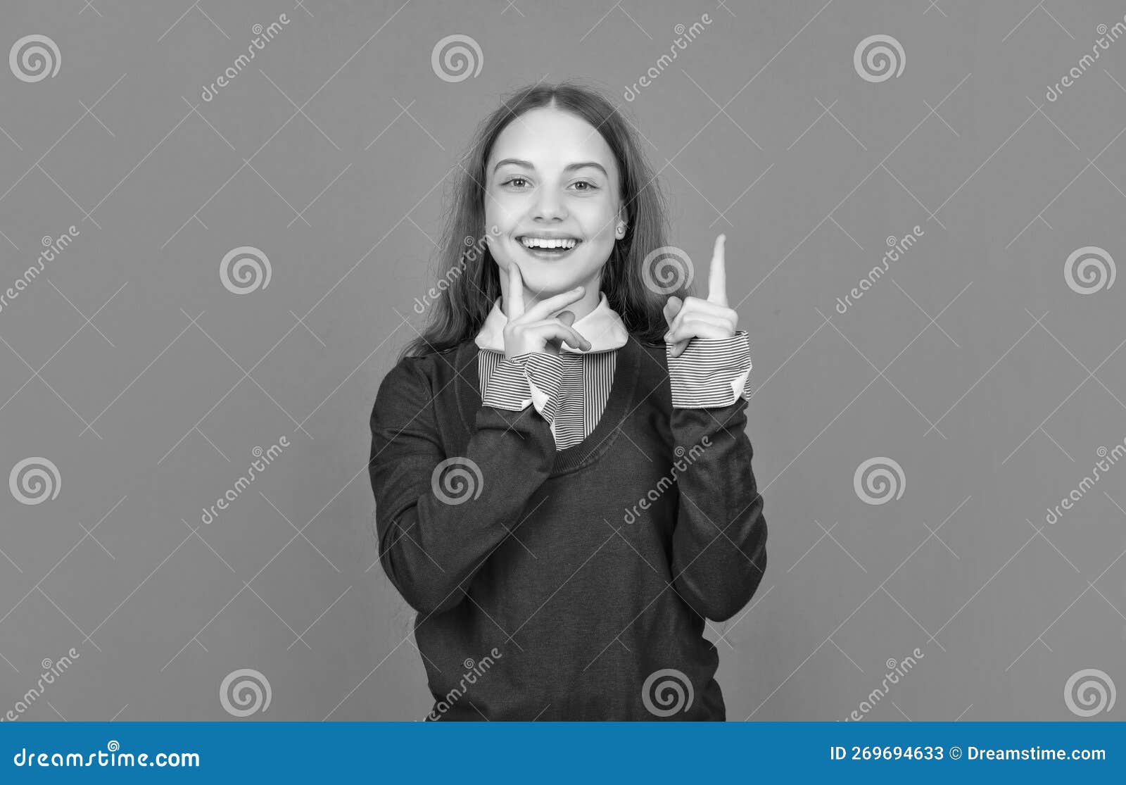 Inspired with Idea Kid in School Uniform on Red Background, Childhood ...