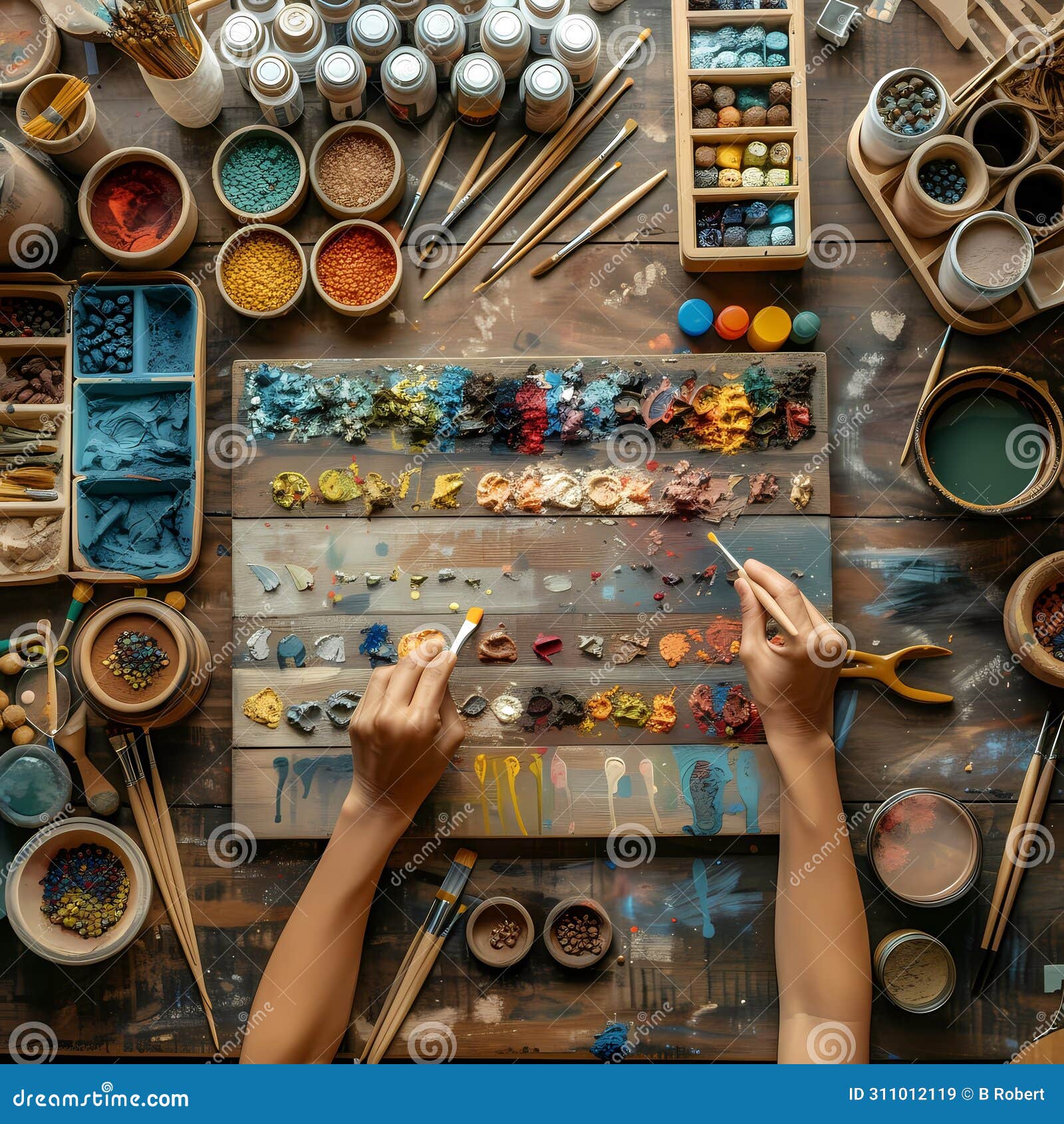 Inspiring Art Studio Scene with Creative Vibes Stock Illustration ...