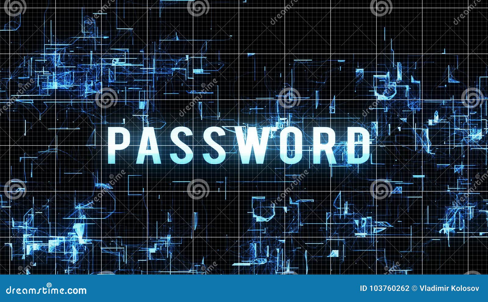 Futuristic Cyberspace Password Illustration Stock Illustration ...