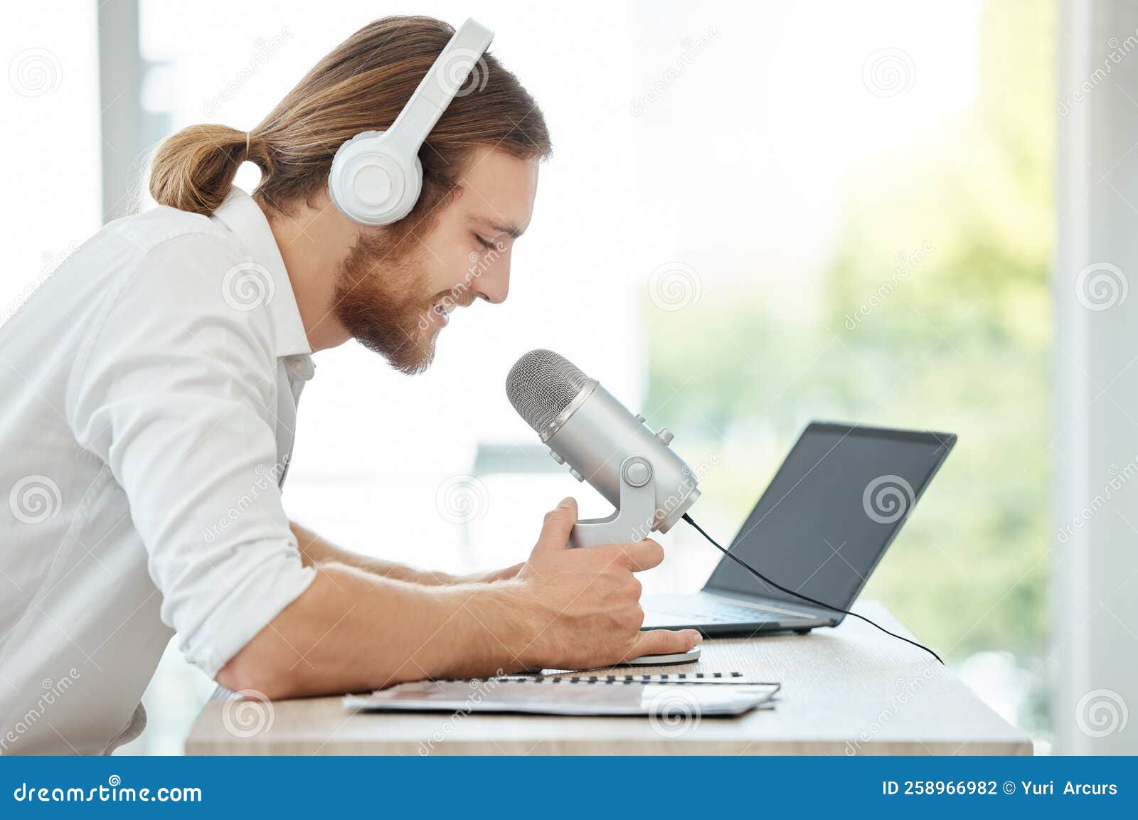 Inspiring His Audience with Riveting Content. a Young Businessman Using ...