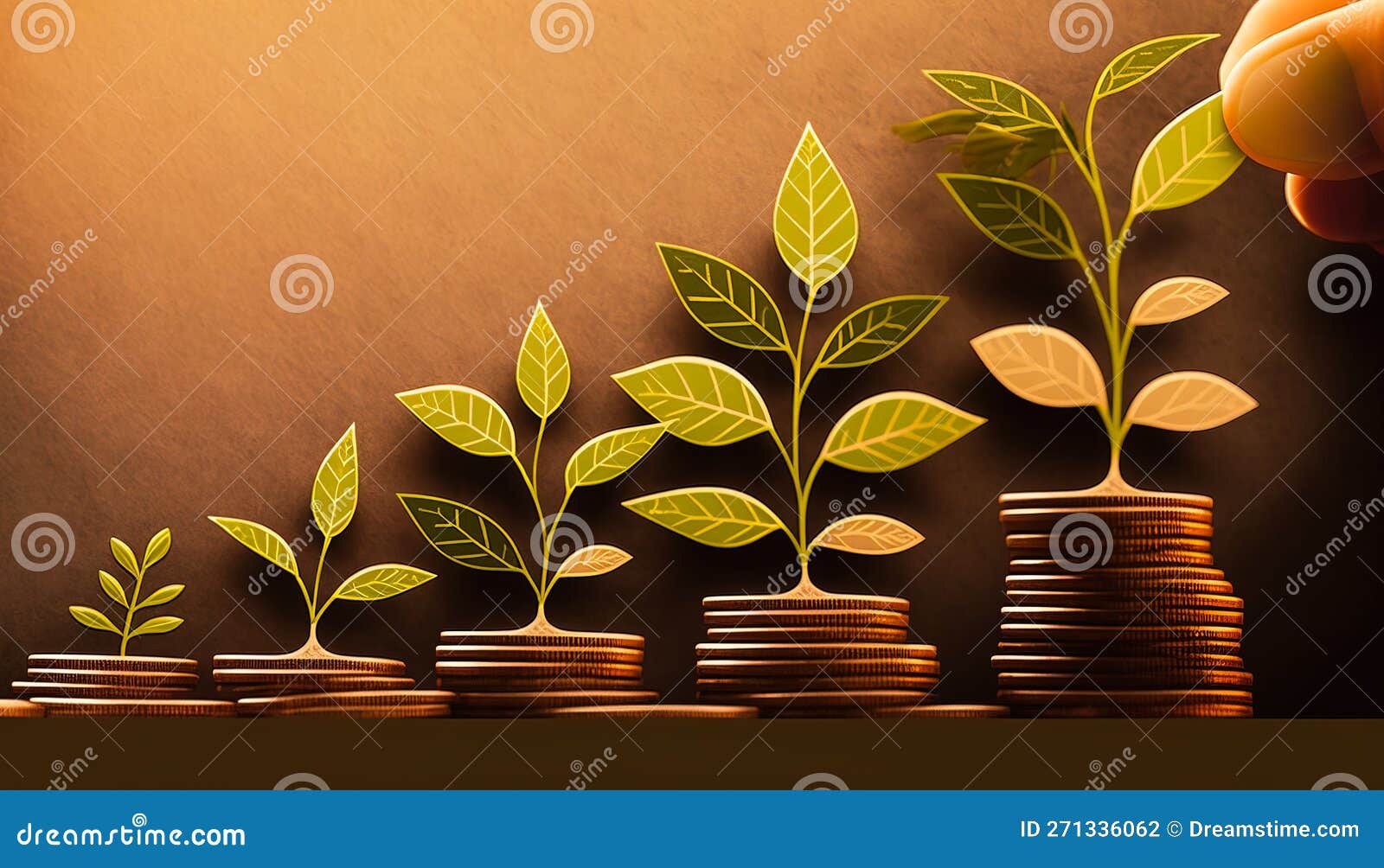 Money Sprouts: a Symbol of Financial Growth and Success - Ai Generated ...