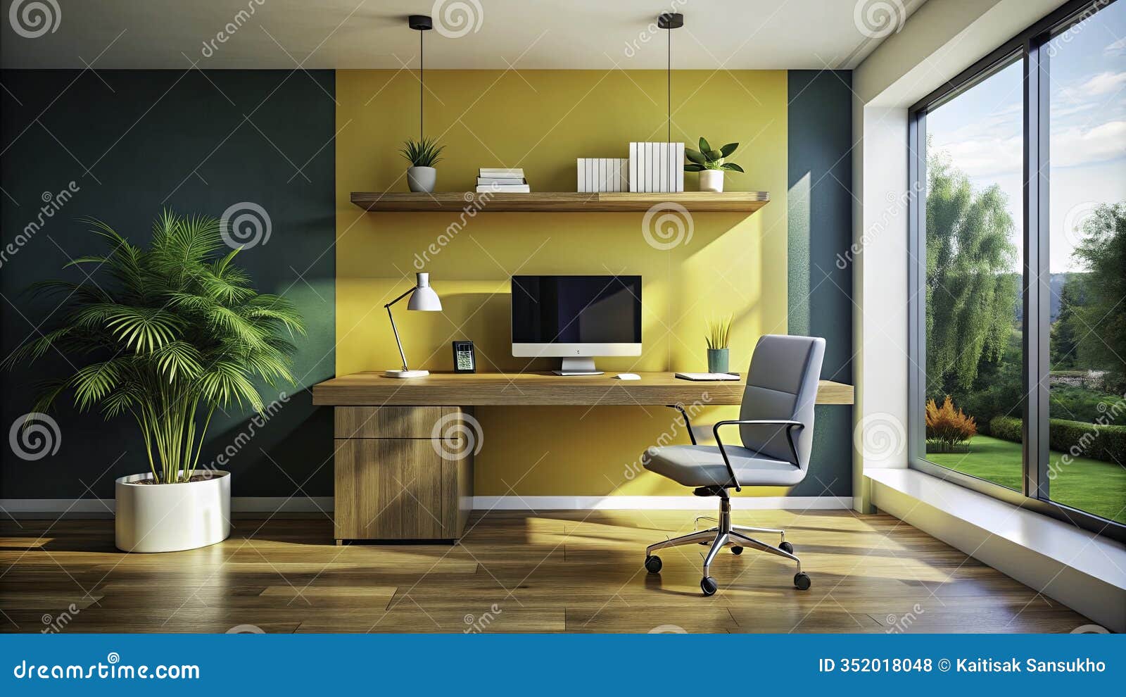 Inspiring Minimalist Home Office Design Floating Desk Clean Aesthetic ...