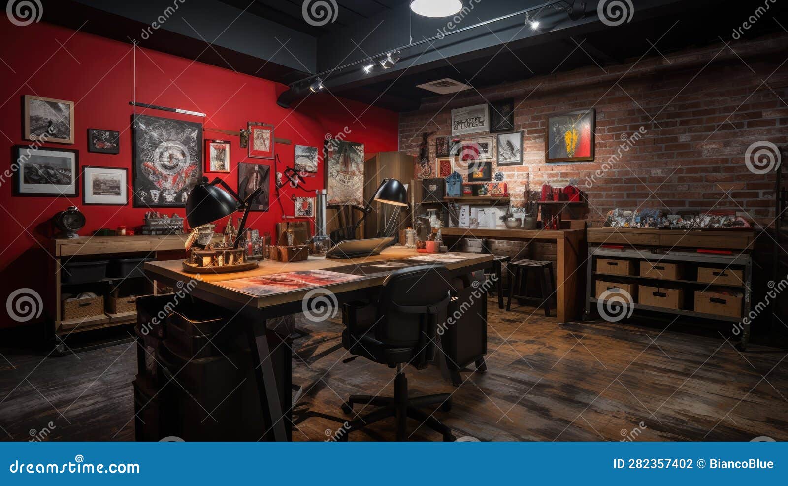 Inspiring Office Interior Design Industrial Style Generative AI AIG 31 ...