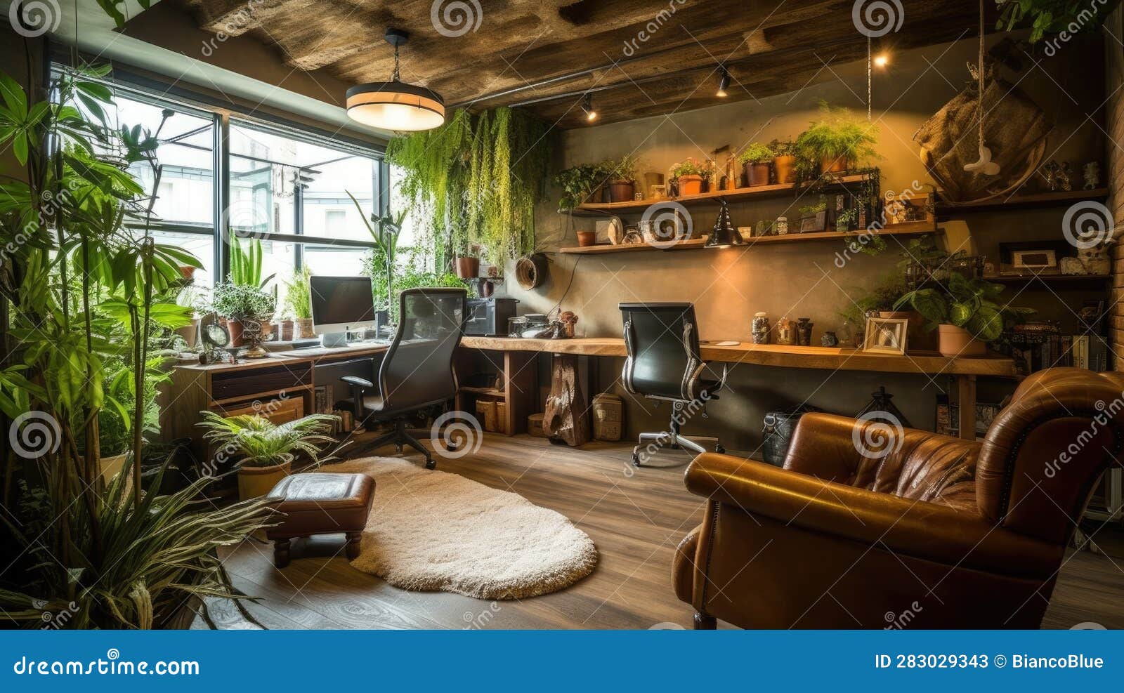 Inspiring Office Interior Design Rustic Style Generative AI AIG 31 ...