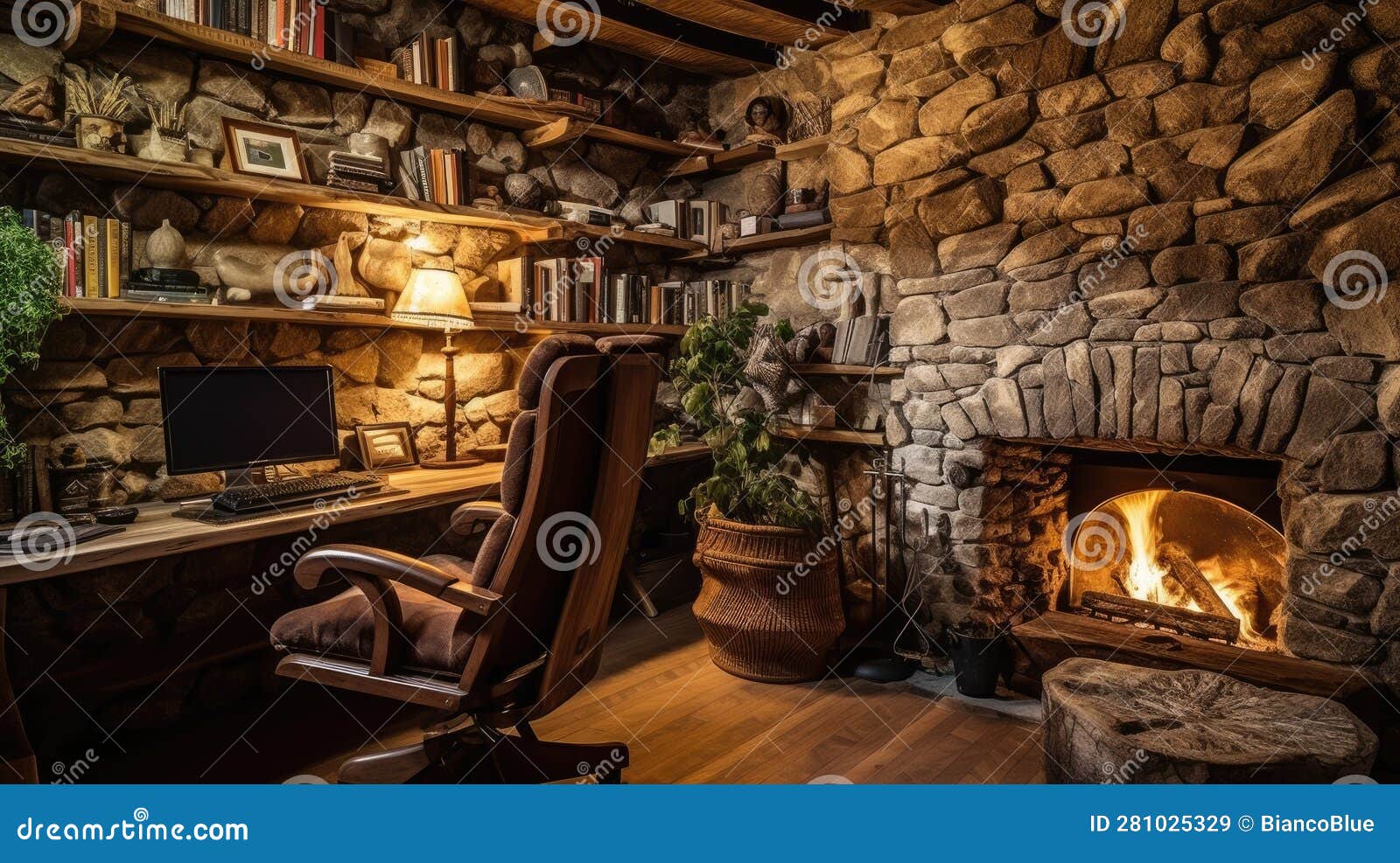 Inspiring Office Interior Design Rustic Style Generative AI AIG 31 ...