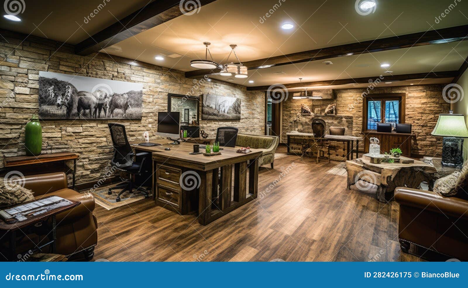 Inspiring Office Interior Design Rustic Style Generative AI AIG 31 ...