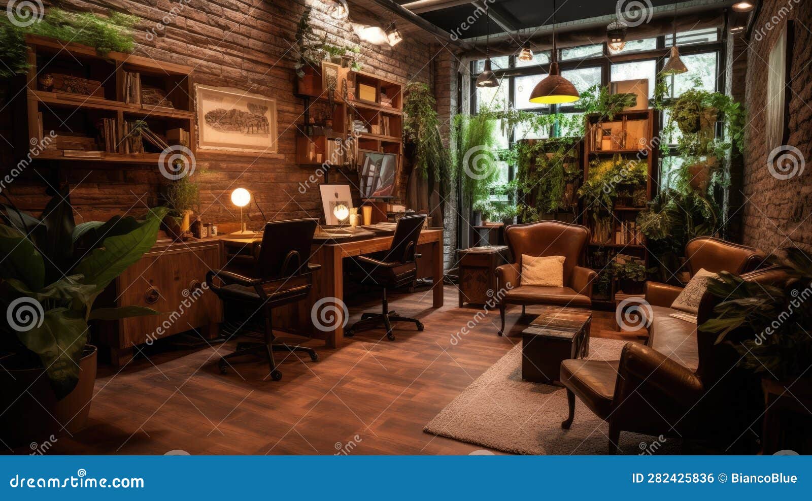 Inspiring Office Interior Design Rustic Style Generative AI AIG 31 ...