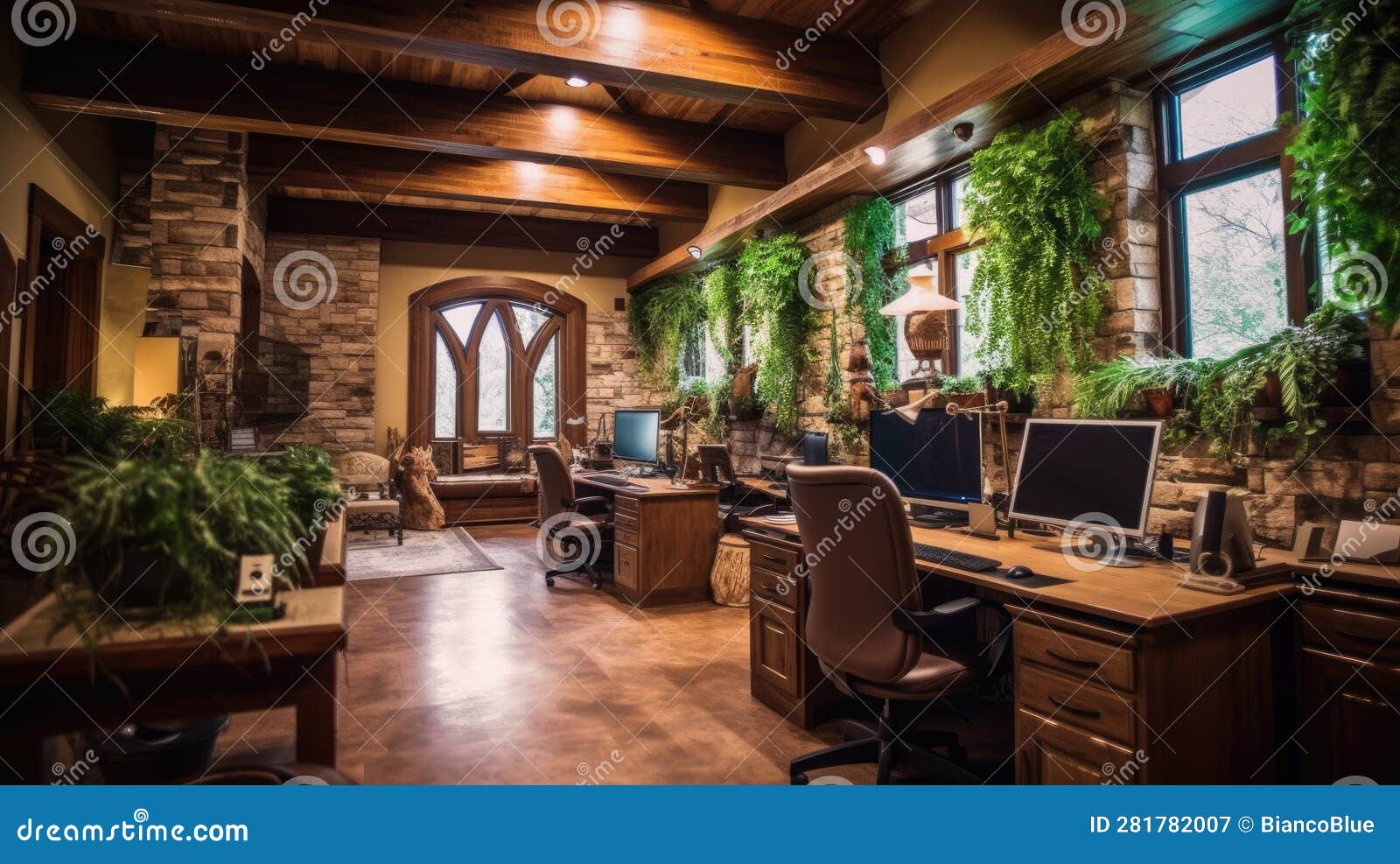 Inspiring Office Interior Design Rustic Style Generative AI AIG 31 ...