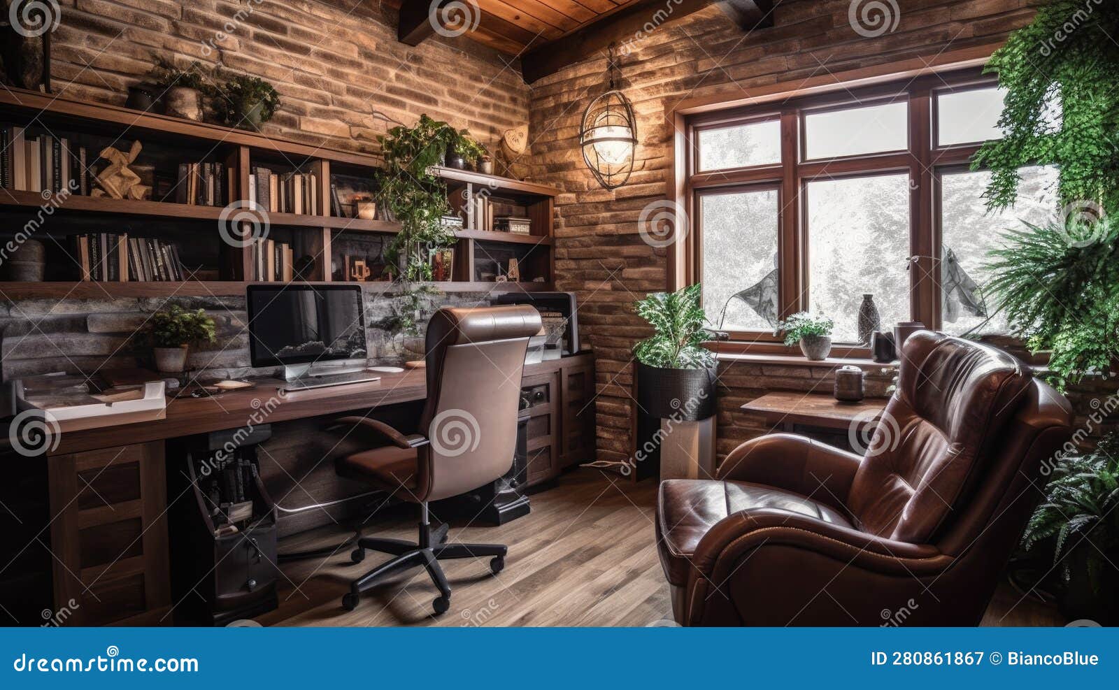 Inspiring Office Interior Design Rustic Style Generative AI AIG 31 ...