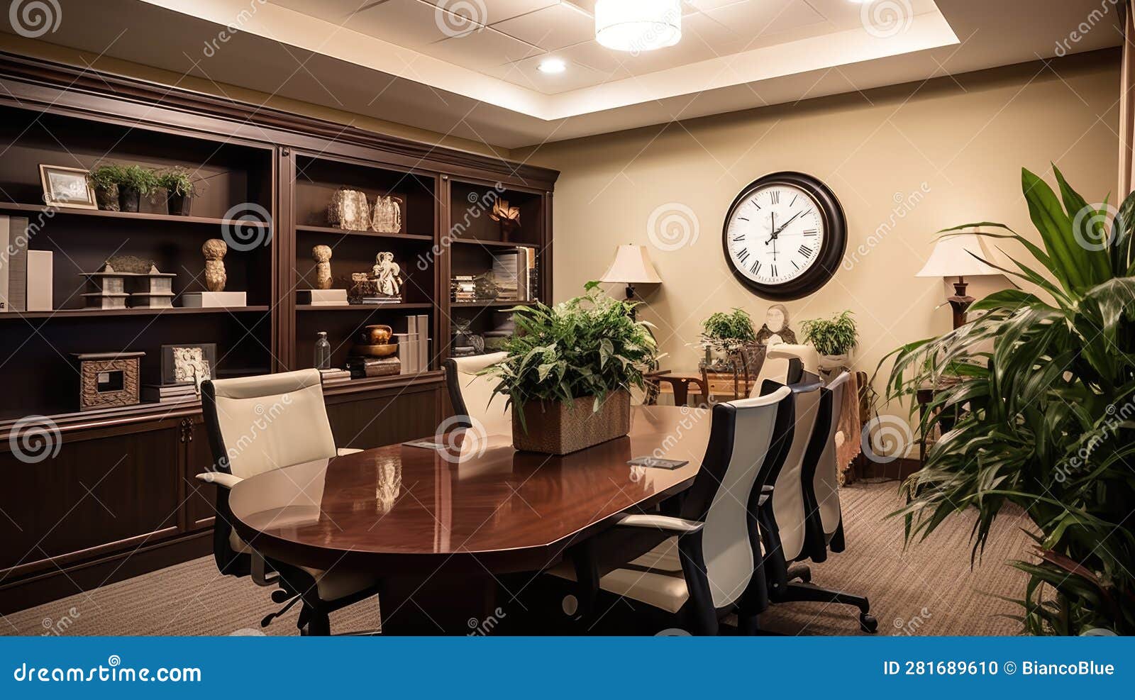 Inspiring Office Interior Design Transitional Style Generative AI AIG ...