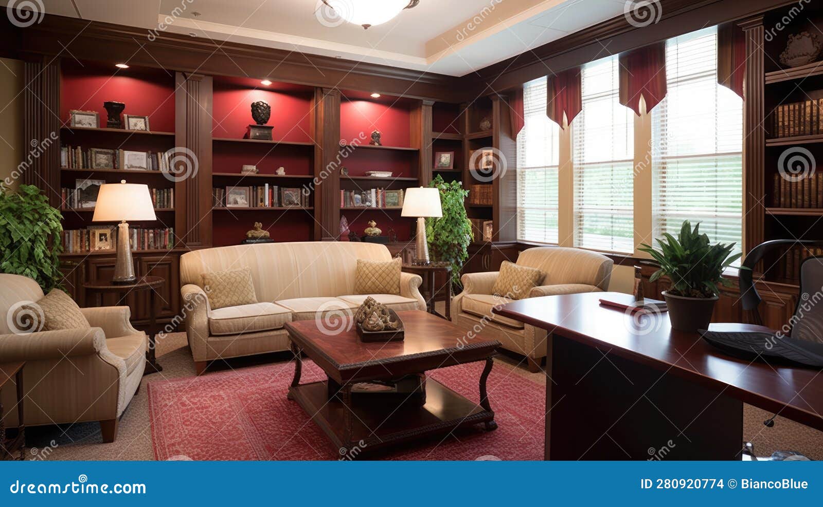 Inspiring Office Interior Design Transitional Style Generative AI AIG ...