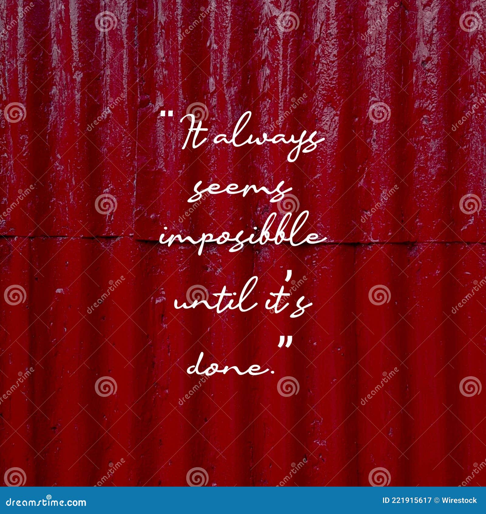 Inspiring Quotation with Fancy Lettering Stock Image - Image of words ...