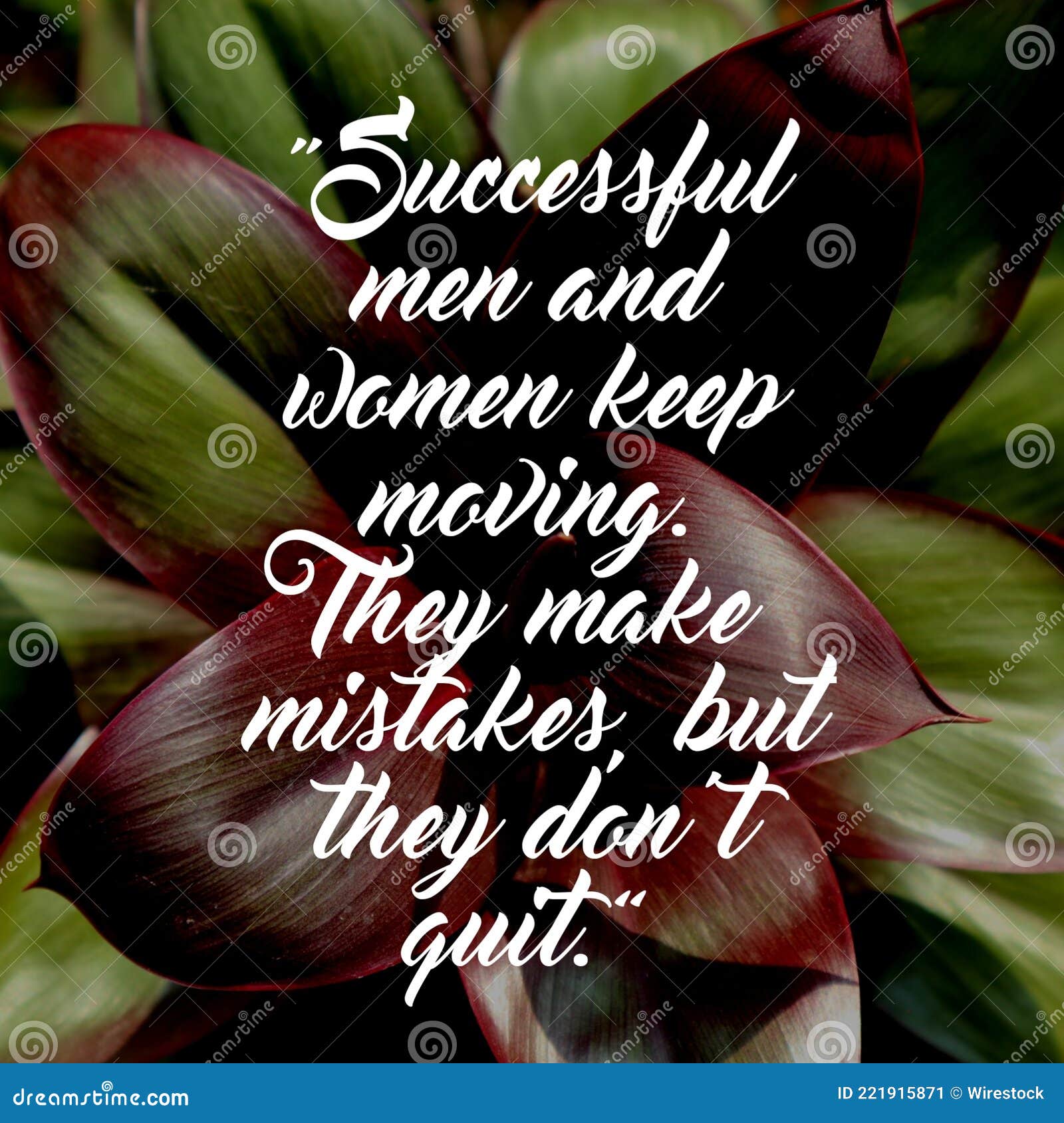 Inspiring Quotation with Fancy Lettering Stock Image - Image of grow ...