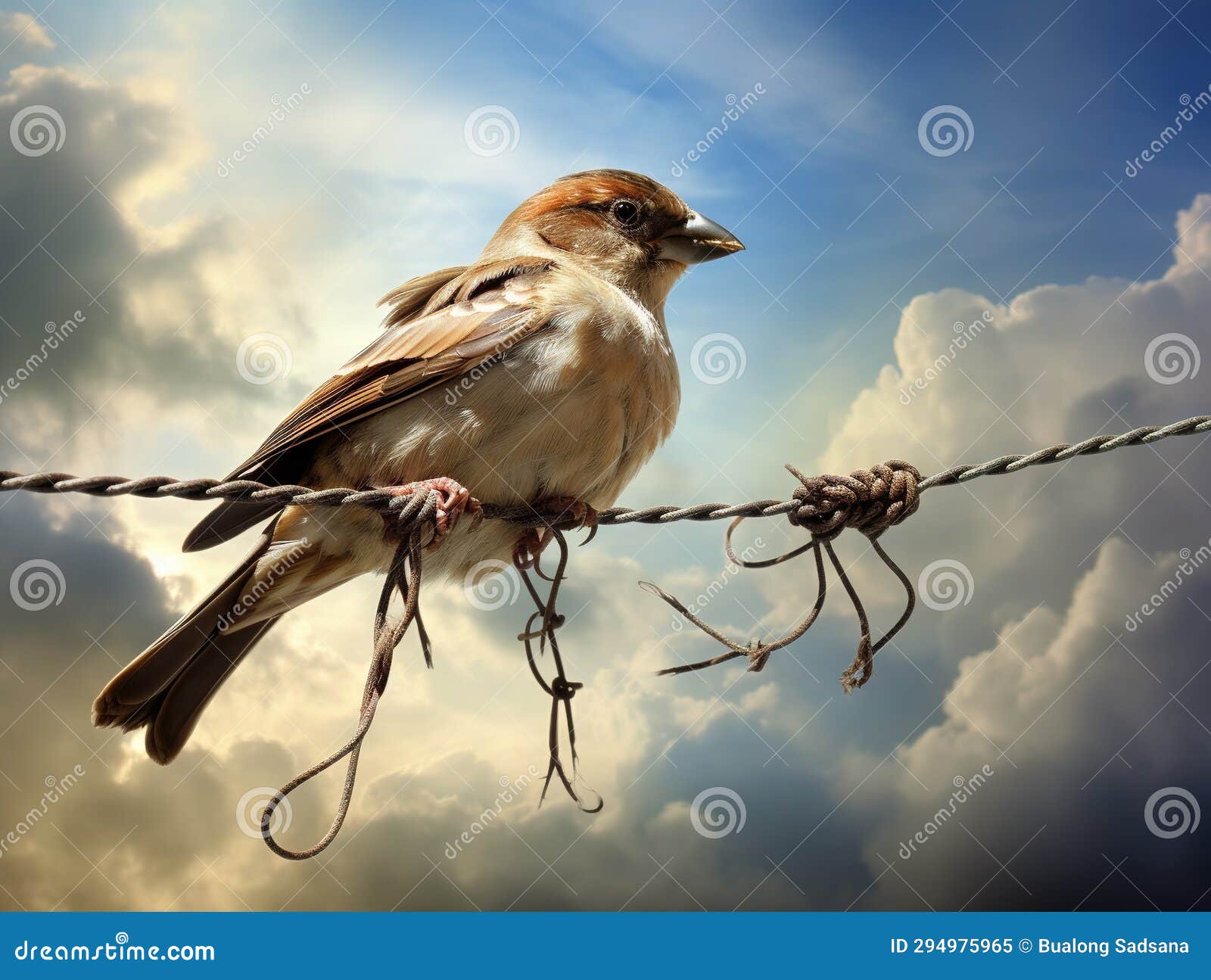 Inspiring Sparrow Dream Made with Generative AI Illustration Stock Illustration - Illustration ...