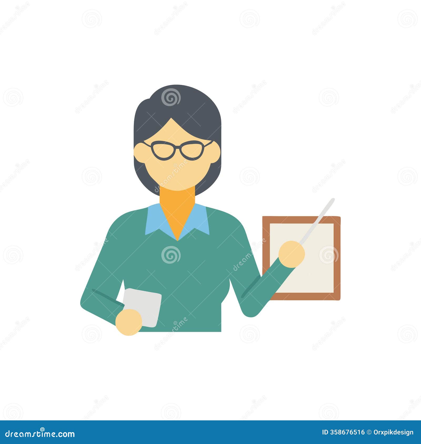 Inspiring Teacher Icon for Education Stock Illustration - Illustration ...
