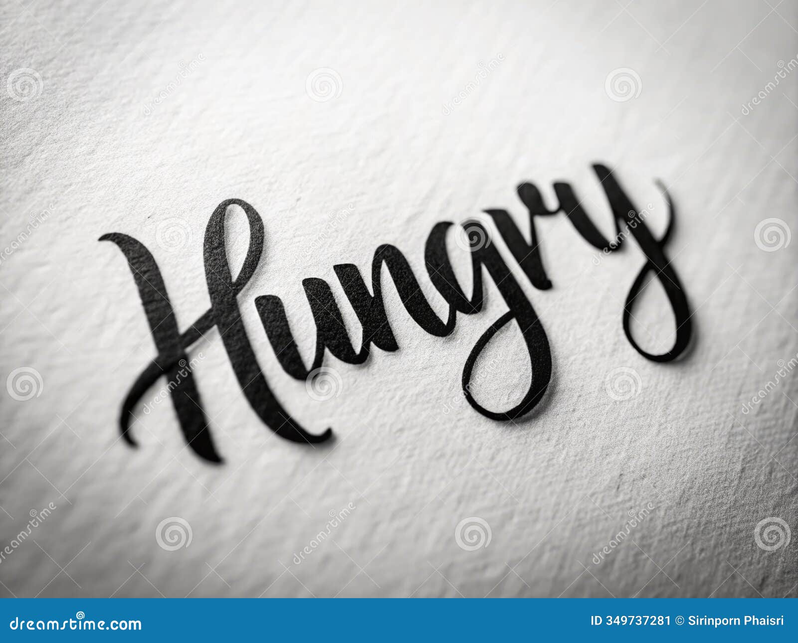 Inspiring Typography Design Handlettered Hungry in Bold Brush Script ...
